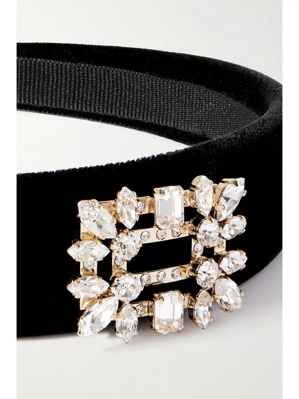 ROGER VIVIER Broche Velvet Headband