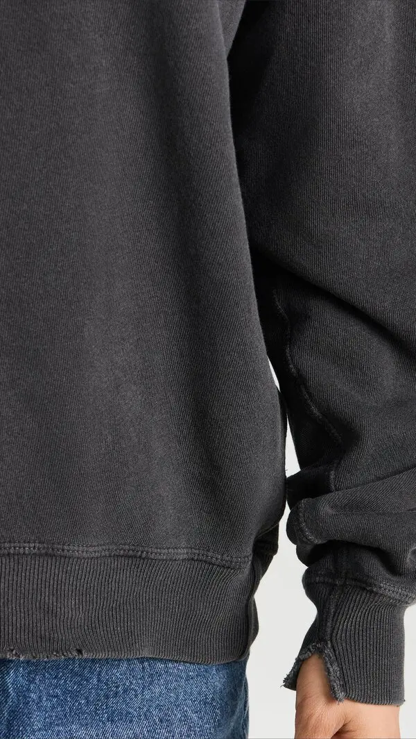 The Great. The College Sweatshirt - Washed Black