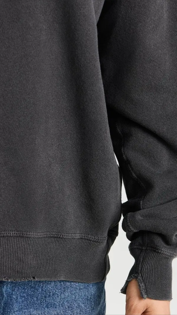 The Great. The College Sweatshirt - Washed Black