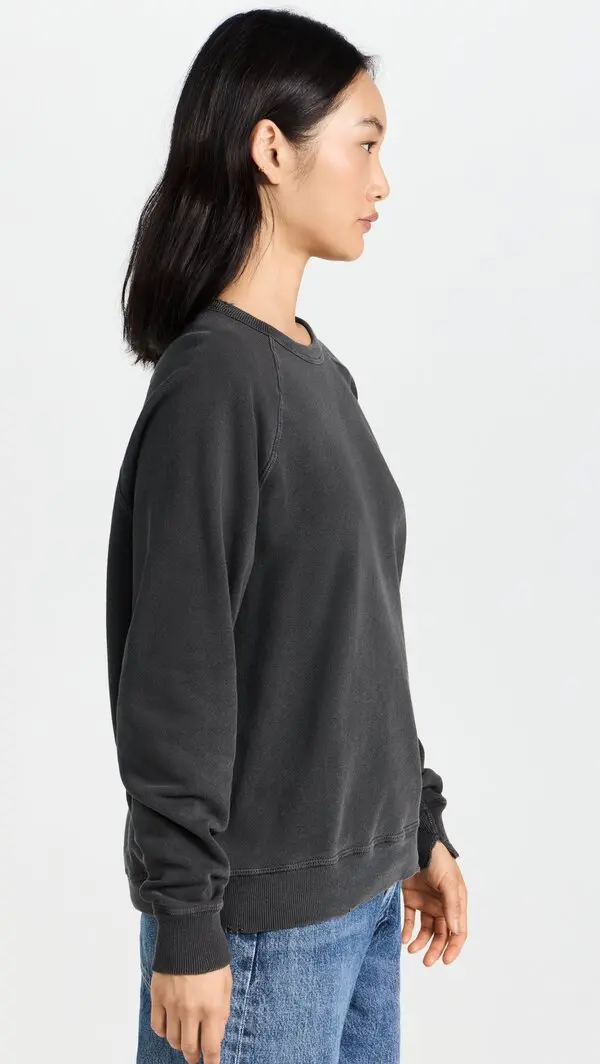 The Great. The College Sweatshirt - Washed Black