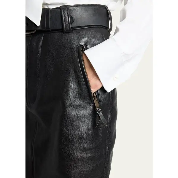 Saint Laurent Leather Pencil Skirt