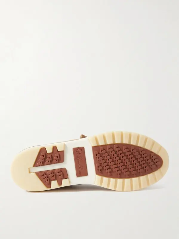 Loro Piana 360 Flexy Leather-trimmed Wish® Wool Sneakers - Neutrals