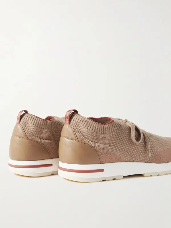 Loro Piana 360 Flexy Leather-trimmed Wish® Wool Sneakers - Neutrals