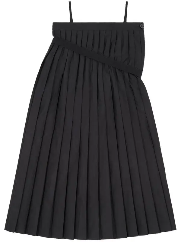 MAISON MARGIELA Pleated Midi Dress - Black