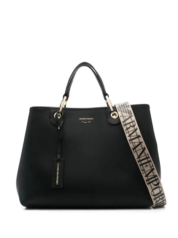 Emporio Armani Debossed-logo Tote - Black