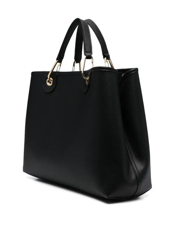 Emporio Armani Debossed-logo Tote - Black