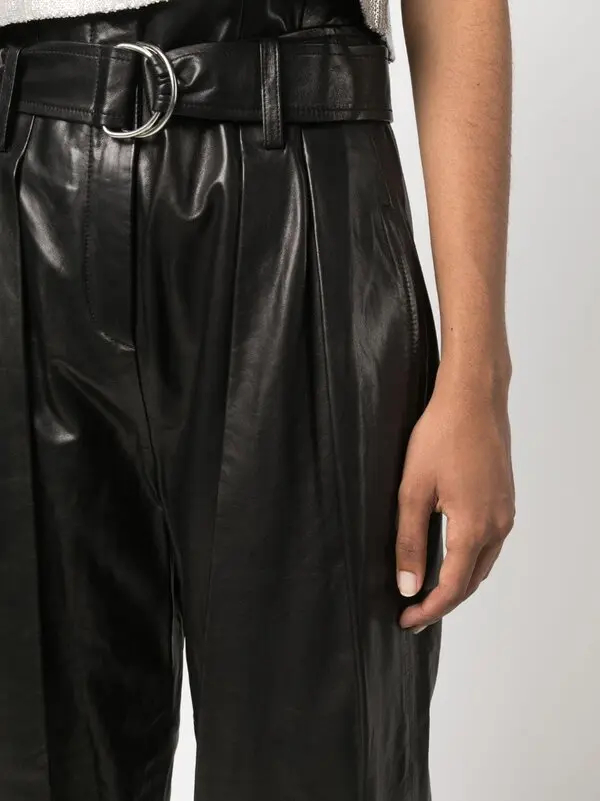 IRO PARIS Adica Straight-leg Leather Trousers