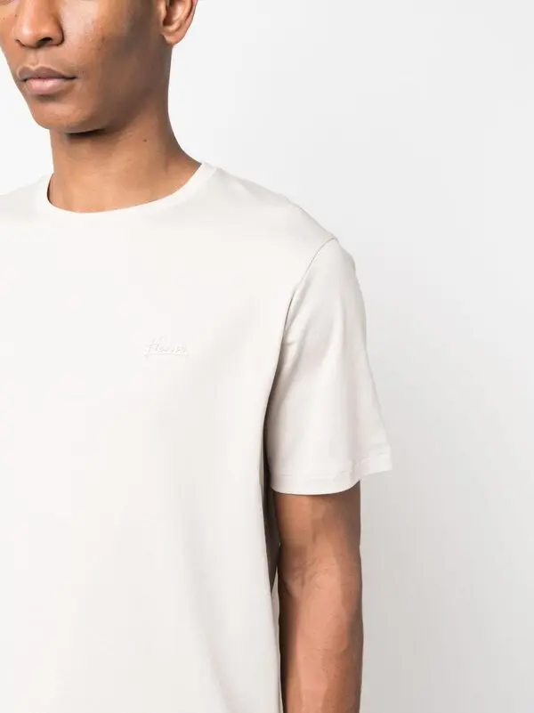 Herno Logo-plaque Cotton T-shirt