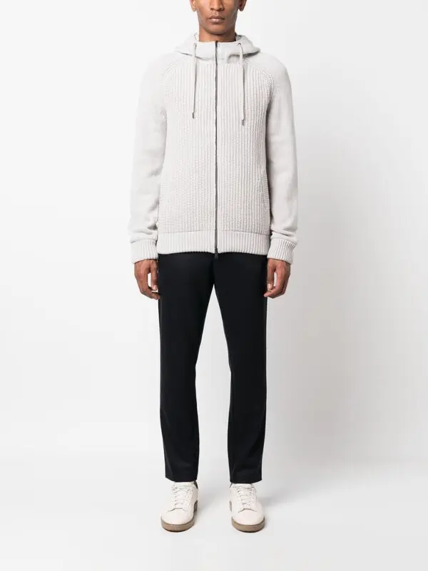 Herno Zip-fastening Wool Hooded Jacket