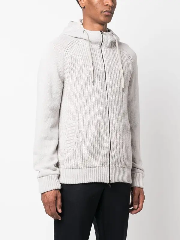 Herno Zip-fastening Wool Hooded Jacket