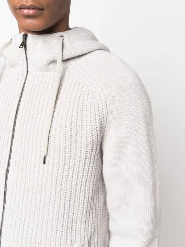 Herno Zip-fastening Wool Hooded Jacket