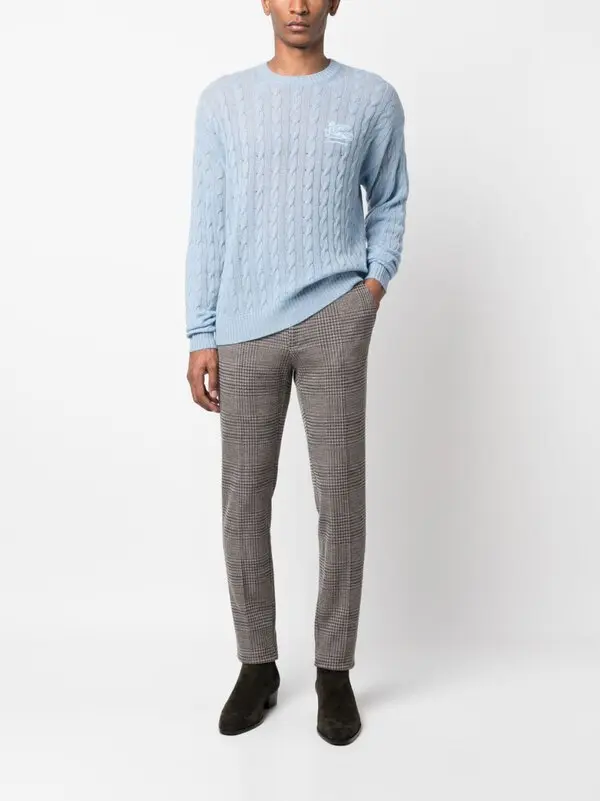 Etro Cashmere Cable-knit Jumper - Blue