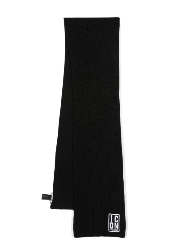 Dsquared2 Logo-patch Knitted Scarf