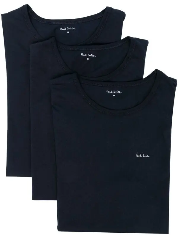 Paul Smith Logo-print Cotton T-shirt - Blue