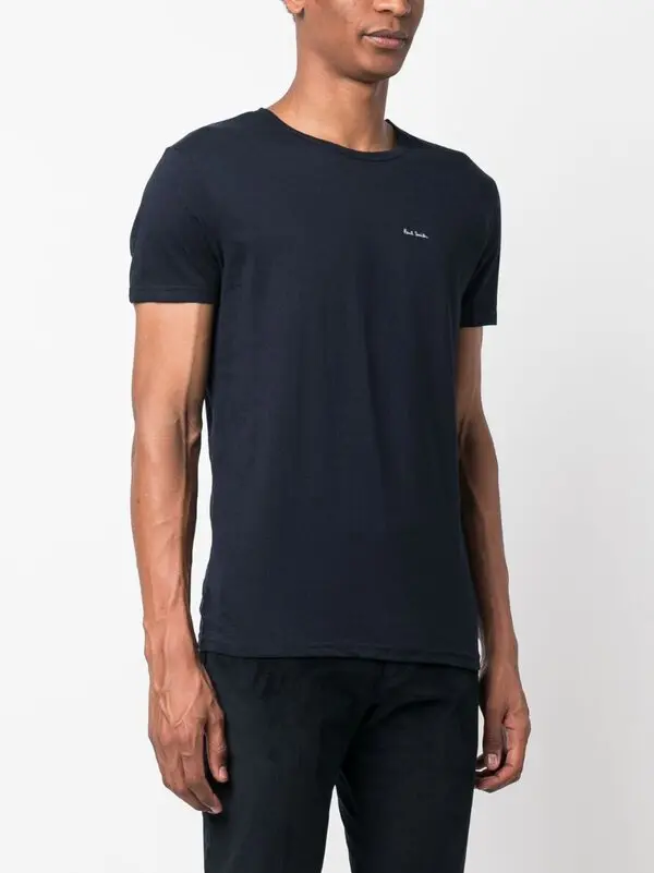 Paul Smith Logo-print Cotton T-shirt - Blue