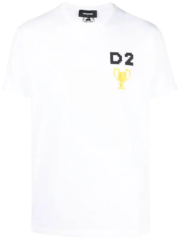 Dsquared2 Pixel-print Short-sleeve T-shirt - White