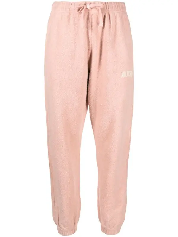 AUTRY Tapered-leg Cotton Trousers - Pink