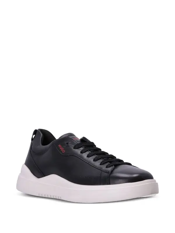 Hugo Logo-debossed Leather Low-top Sneakers