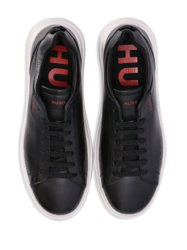 Hugo Logo-debossed Leather Low-top Sneakers