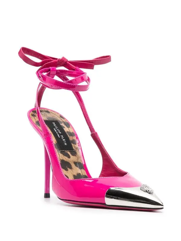 Philipp Plein Crystal Skull 105mm Leather Pumps