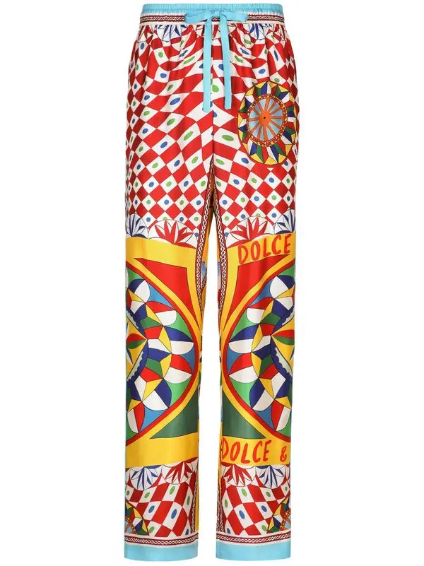 Dolce & Gabbana Geometric-pattern Trousers - Yellow
