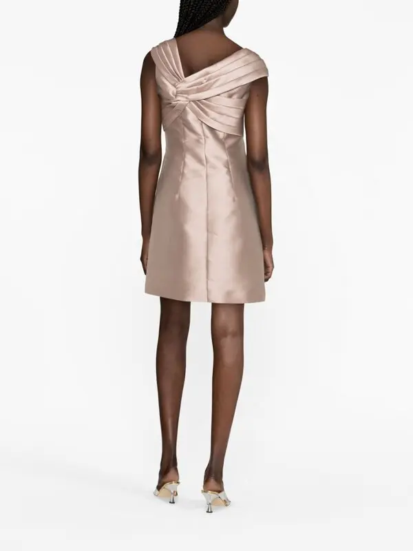 Alberta Ferretti Pintucked Satin Minidress - Pink