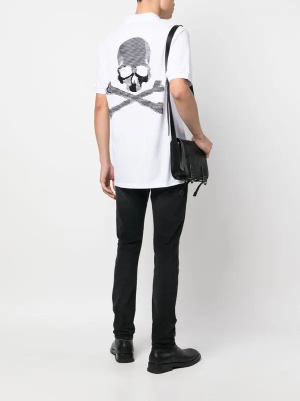 Philipp Plein Logo-patch Short-sleeve Polo Shirt - White