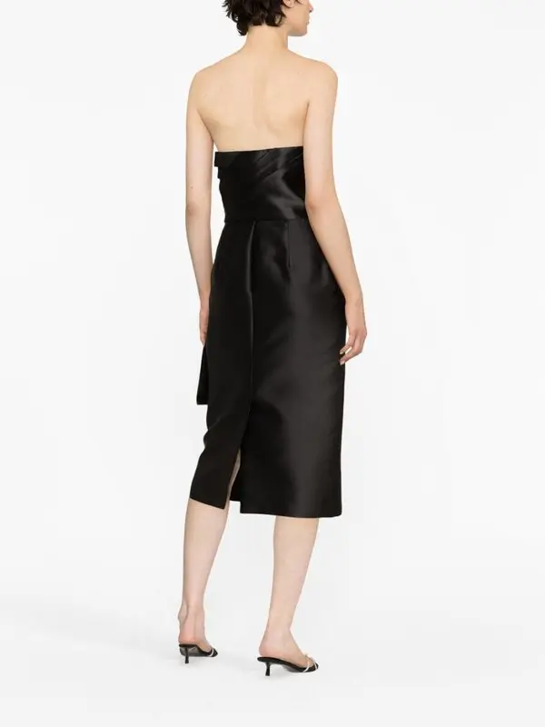 Alberta Ferretti Mikado Bow-detail Midi Dress