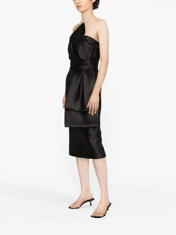Alberta Ferretti Mikado Bow-detail Midi Dress