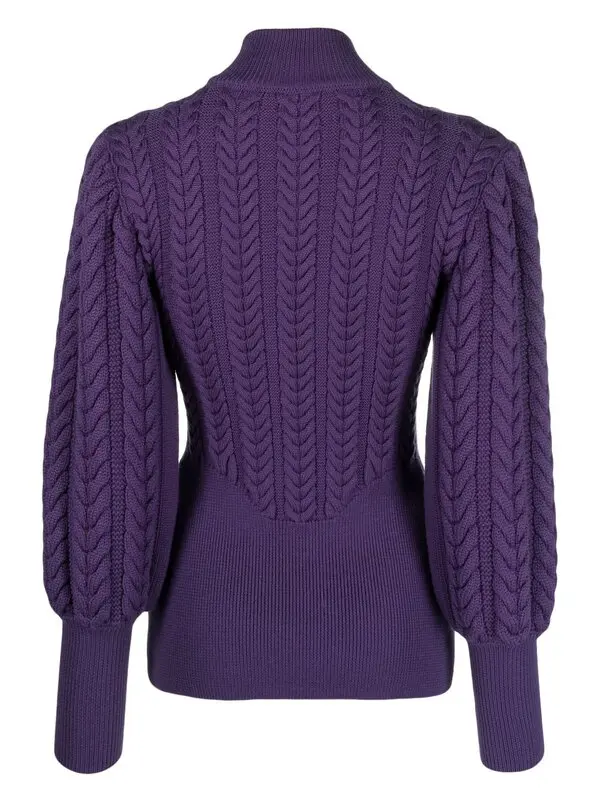 Philipp Plein Long-sleeve Knitted Wool Jumper - Purple