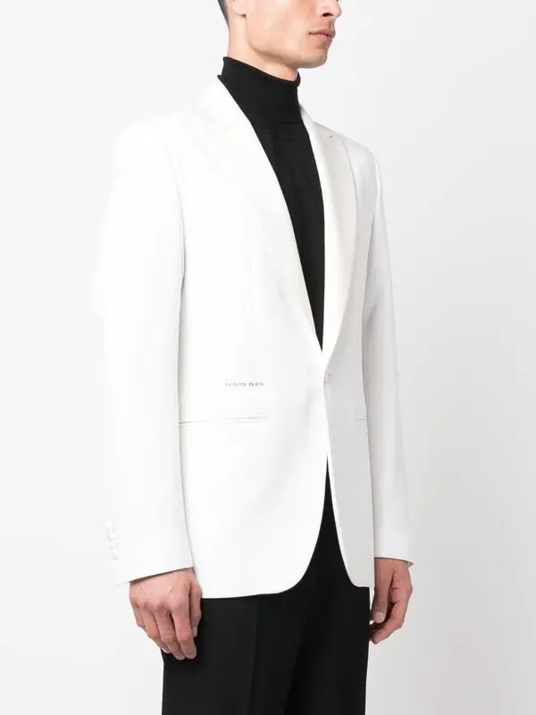 Philipp Plein Single-breasted Wool Blazer