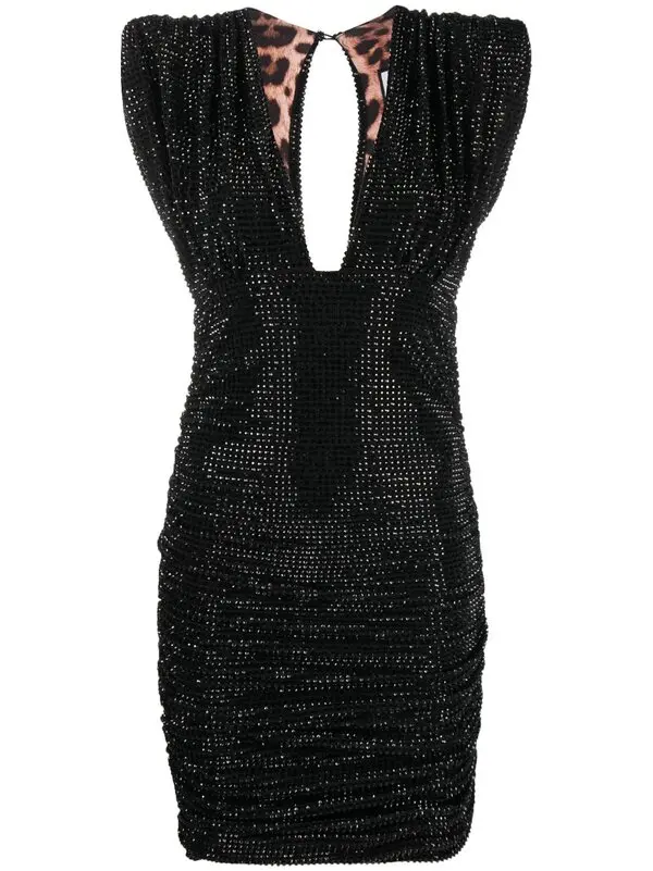 Philipp Plein Crystal-embellished Mini Dress - Black