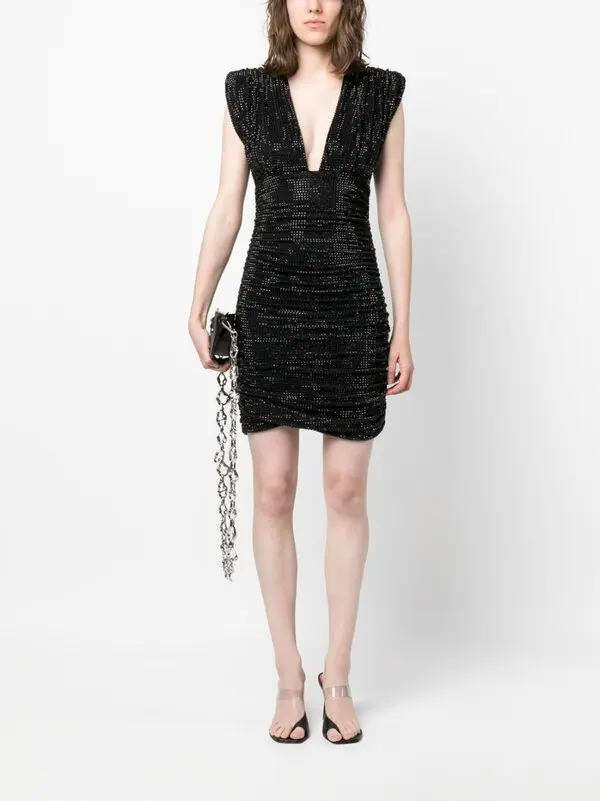 Philipp Plein Crystal-embellished Mini Dress - Black
