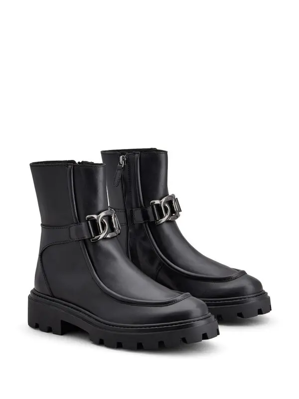 TOD'S Logo-engraved Zipped Leather Boots