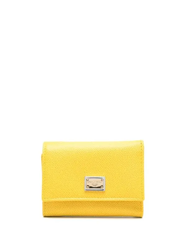 Dolce & Gabbana Logo-plaque Compact Wallet - Yellow