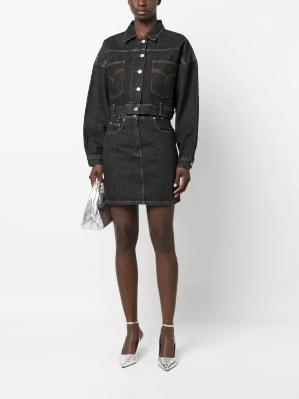 Moschino High-waist Denim Mini Skirt
