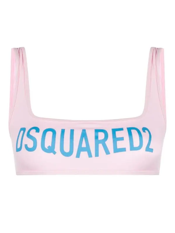 Dsquared2 Technicolor Bandeau-style Bikini Top - Pink