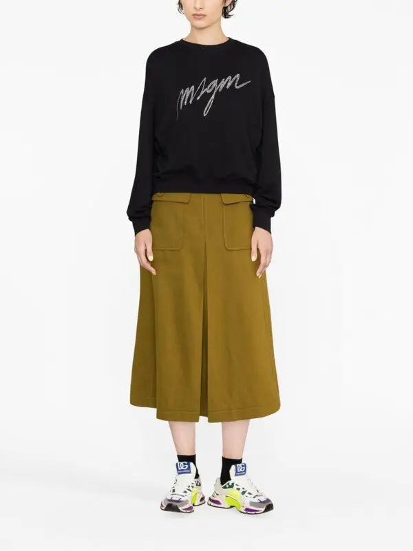 MSGM Rhinestone-embellished Sweatshirt