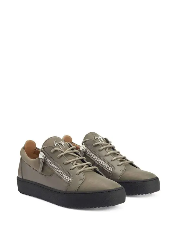 GIUSEPPE ZANOTTI Frankie Double-zip Low-top Sneakers - Green