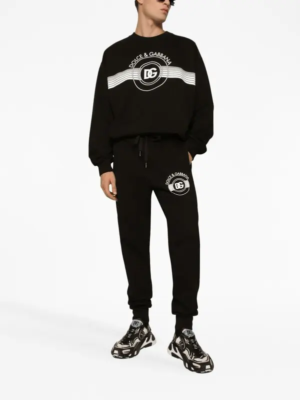 Dolce & Gabbana Logo-print Long-sleeved Cotton Sweatshirt