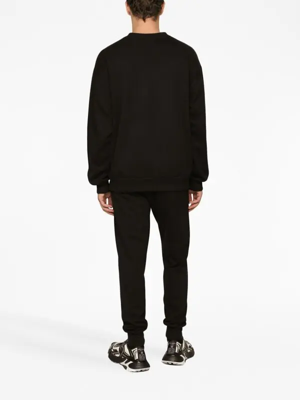Dolce & Gabbana Logo-print Long-sleeved Cotton Sweatshirt