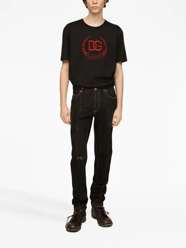 Dolce & Gabbana Embroidered-logo Cotton T-shirt
