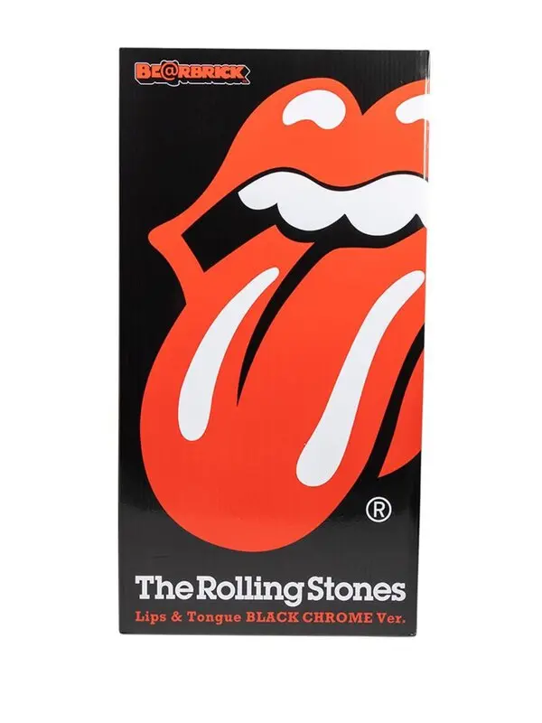 MEDICOM TOY X The Rolling Stones Lips And Tongue Be@rbrick 1000% Figure - Black