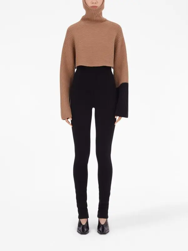 FERRAGAMO Colour-block Ribbed Jumper - Neutrals
