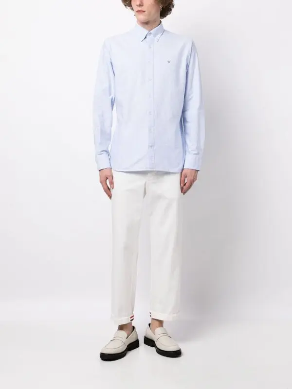 HACKETT LONDON Logo-embroidered Cotton Shirt
