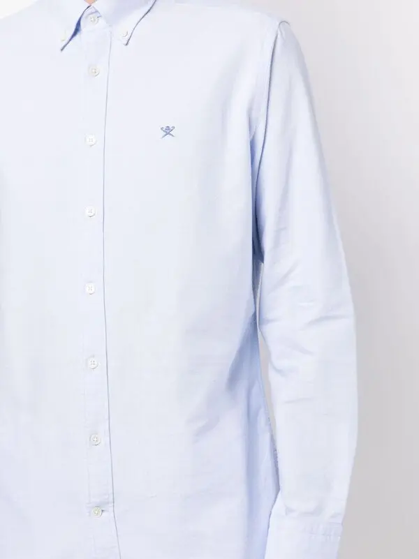 HACKETT LONDON Logo-embroidered Cotton Shirt