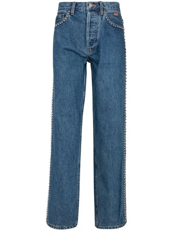 Supreme X B.B. Simon Studded Regular-Fit Jeans - Blue | Editorialist