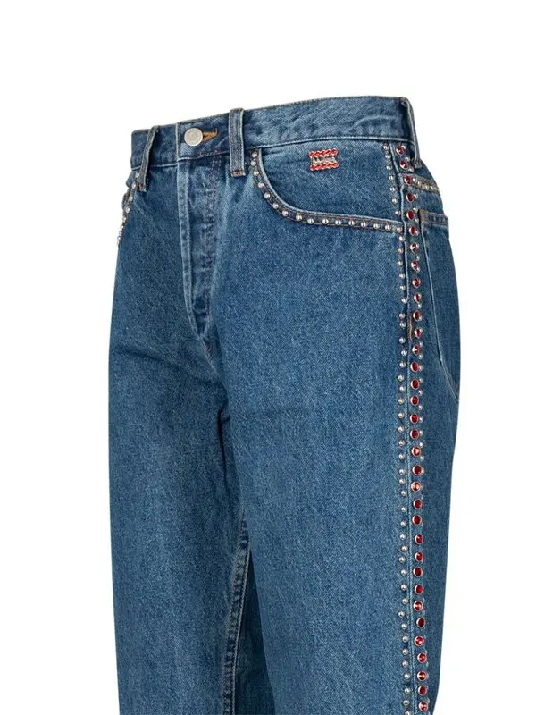 Supreme X B.B. Simon Studded Regular-Fit Jeans - Blue | Editorialist