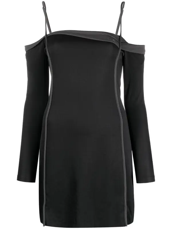 DIESEL® D-rappy Logo-embroidered Minidress - Black