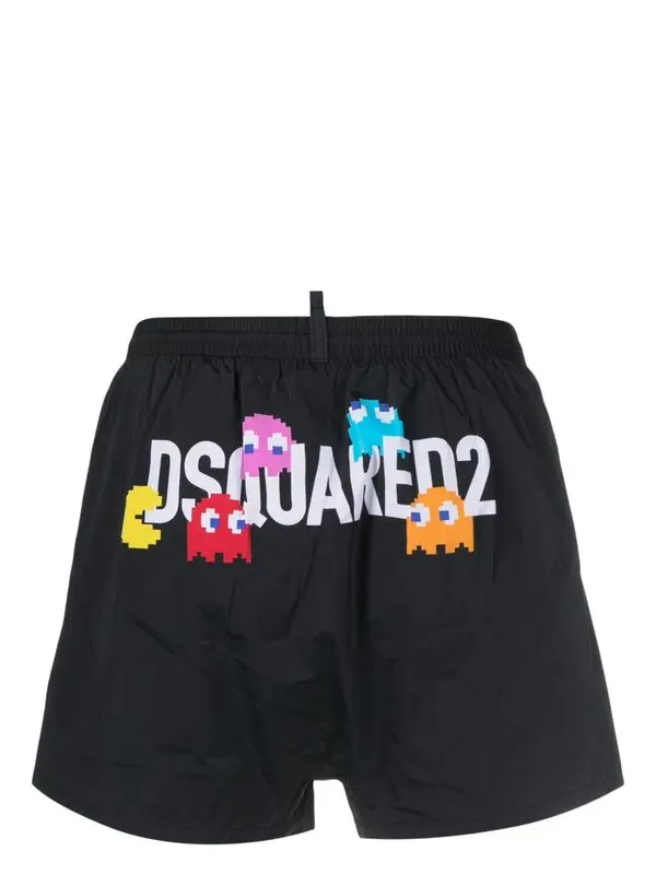 Dsquared2 X Pac-man Logo-print Swim Shorts